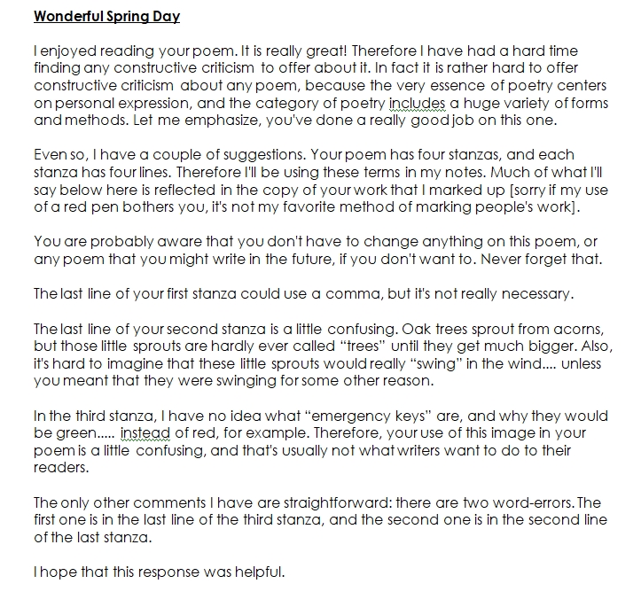 Examples Of Feedback From Dave Write On With Dave 